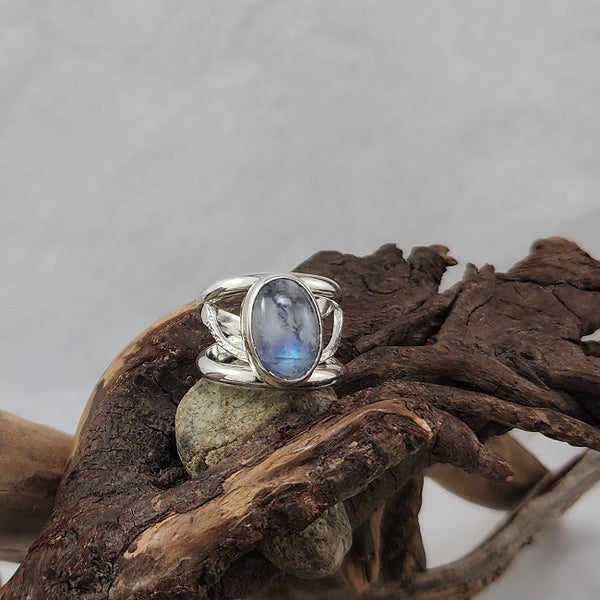 Rainbow Moonstone Filigree Ring - Oval - Little Gypsy's Fine Jewelry ...